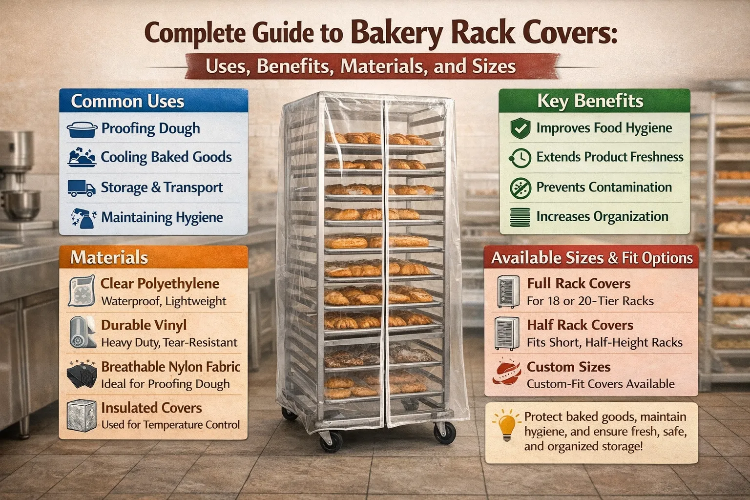 Complete Guide to Bakery Rack Covers: Uses, Benefits, Materials, and ...