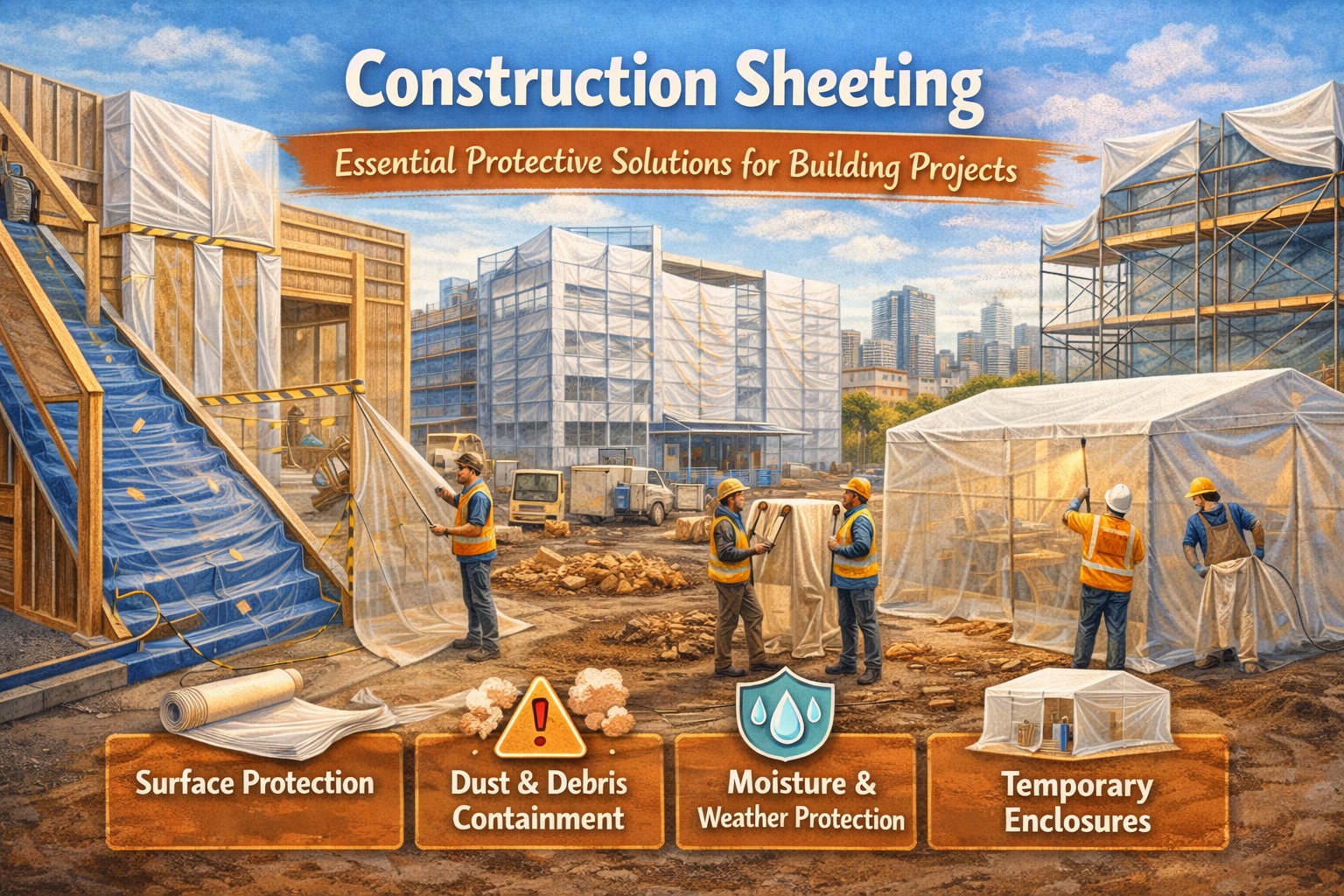 Construction Sheeting | Durable Protective Films for Building Sites